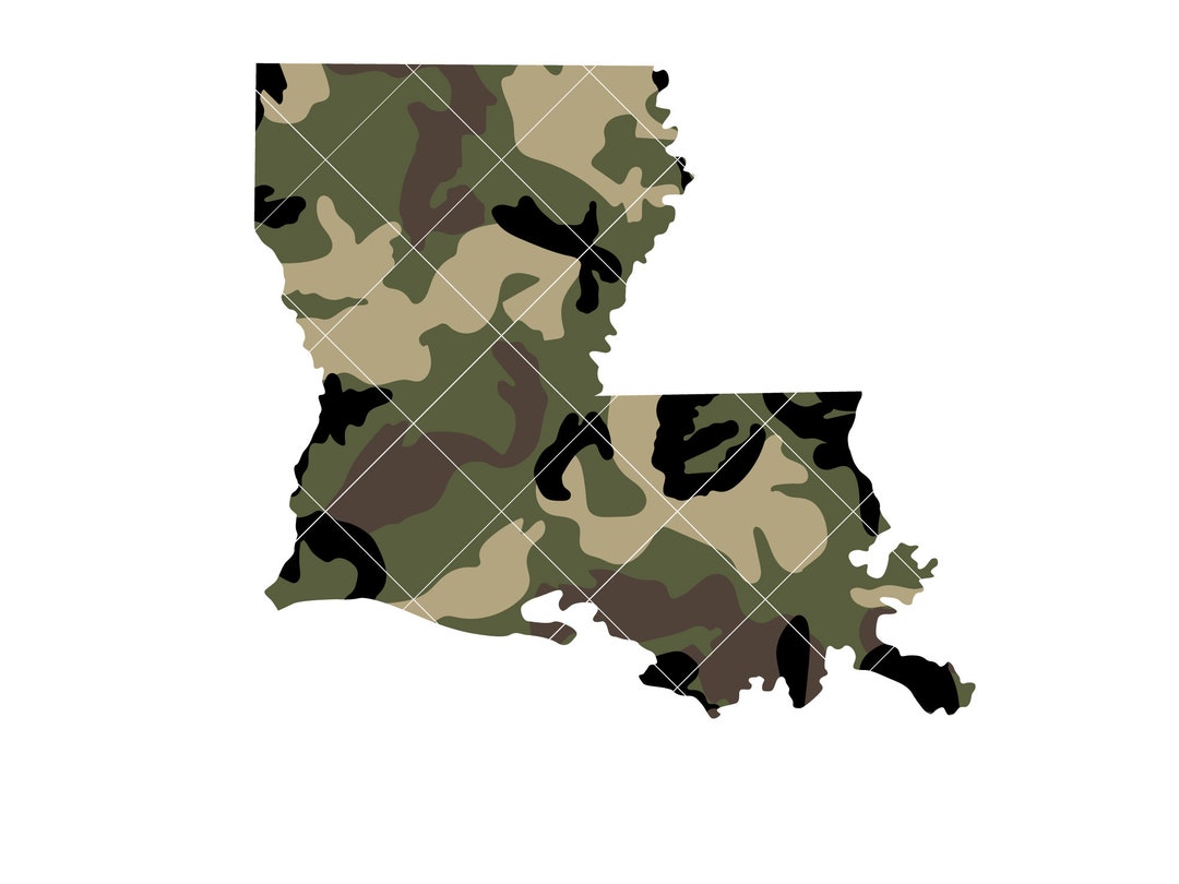 Louisiana Camouflage Shape Vector (digital Download) - Etsy