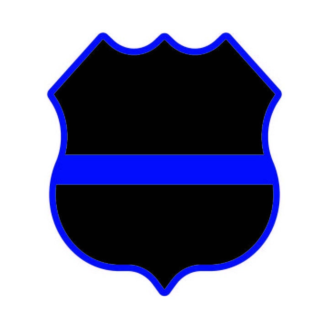 Thin Blue Line Badge Logo: Vinyl Cutter Ready Clipart (digital Download ...