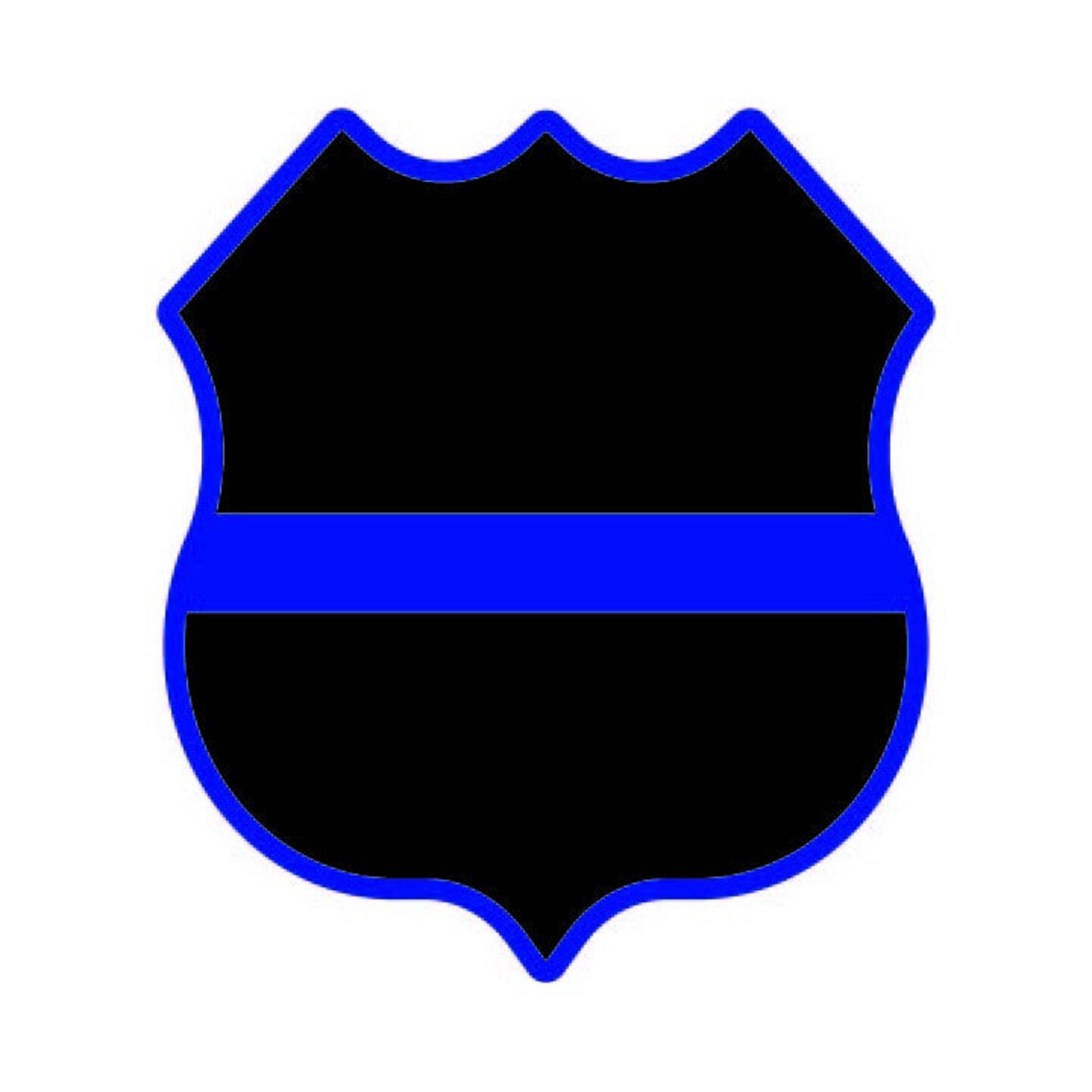 Thin Blue Line Badge Logo: Vinyl Cutter Ready Clipart (digital Download ...