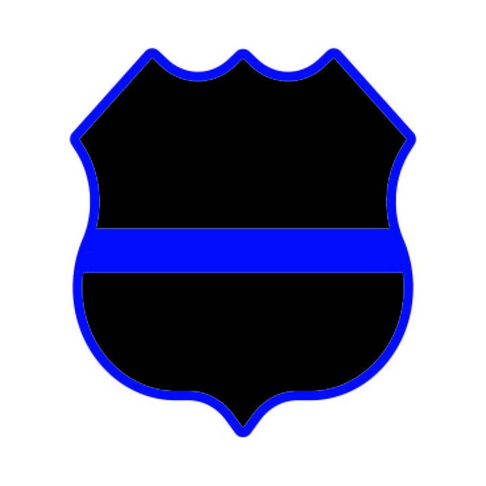 Thin Blue Line Badge Logo: Vinyl Cutter Ready Clipart (digital Download ...