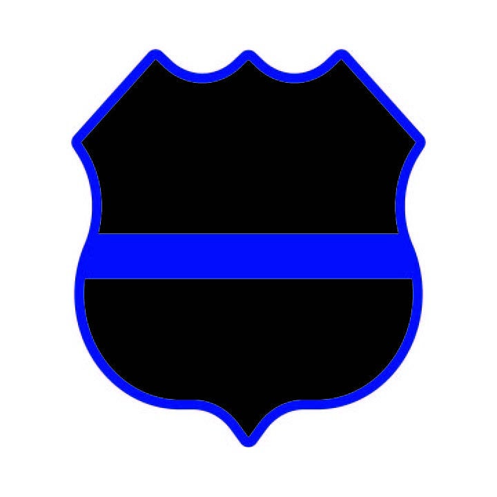 Thin Blue Line Badge Logo: Vinyl Cutter Ready Clipart (digital Download ...
