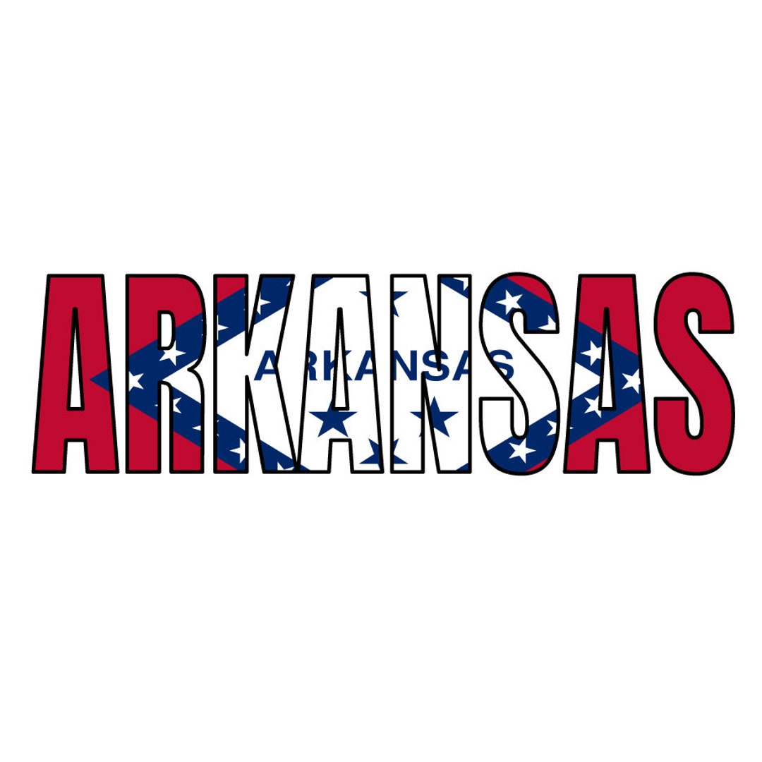 Arkansas State Flag Word Art INSTANT DOWNLOAD 1 Vector .eps, .dxf, .svg ...