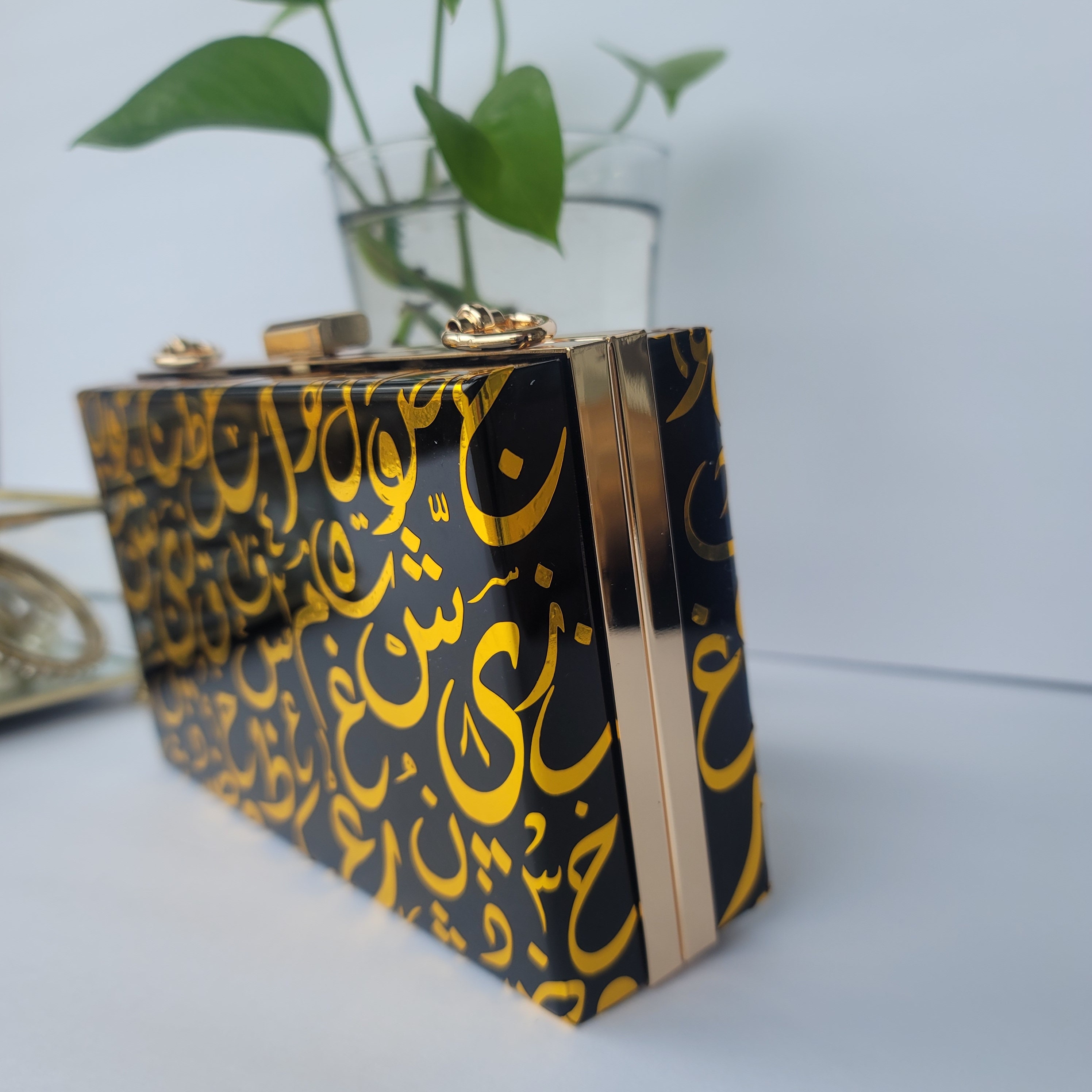 Calligraphy Bag, Arabic Calligraphy, Acrylic Arabic Calligraphy Clutch ...