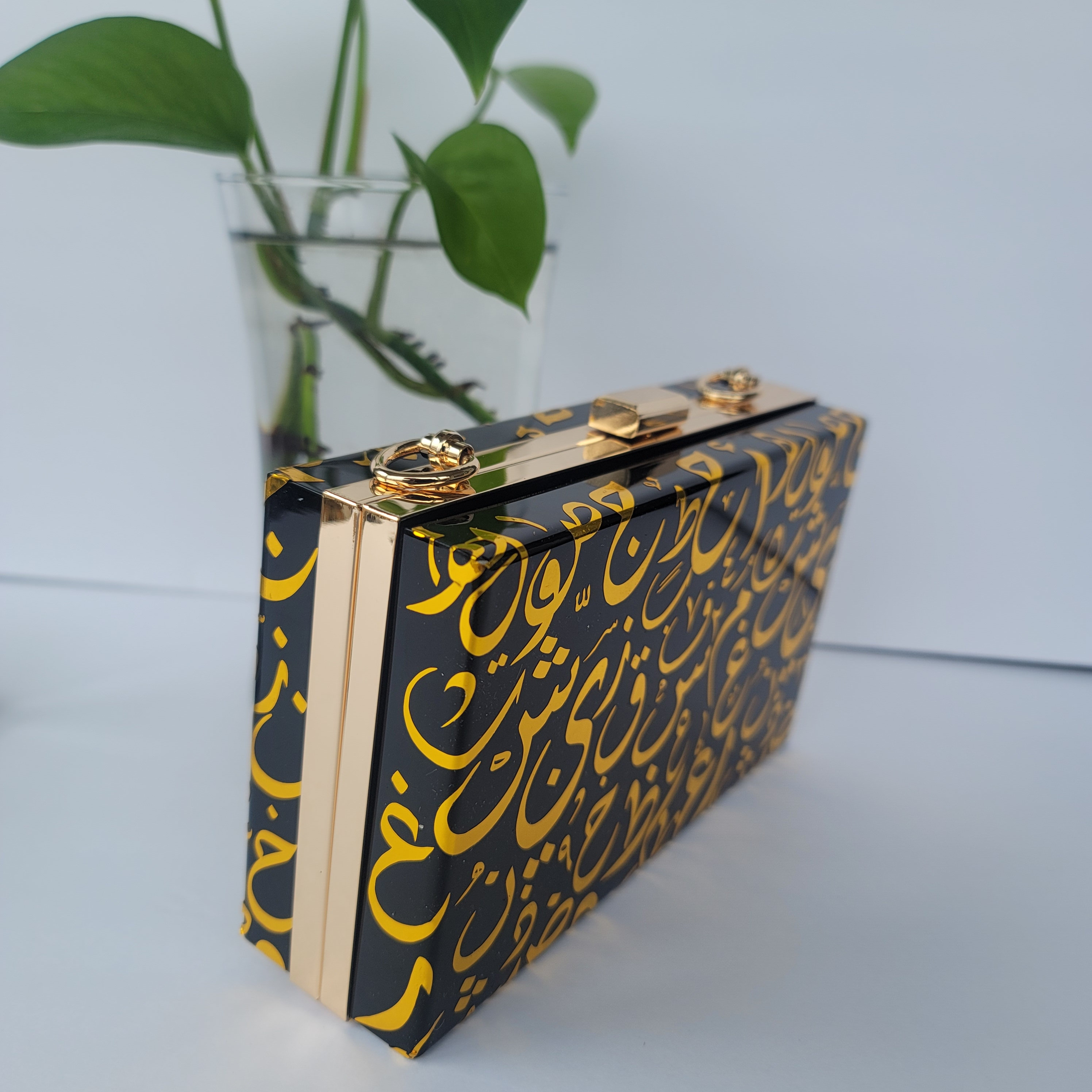 Calligraphy Bag, Arabic Calligraphy, Acrylic Arabic Calligraphy Clutch ...