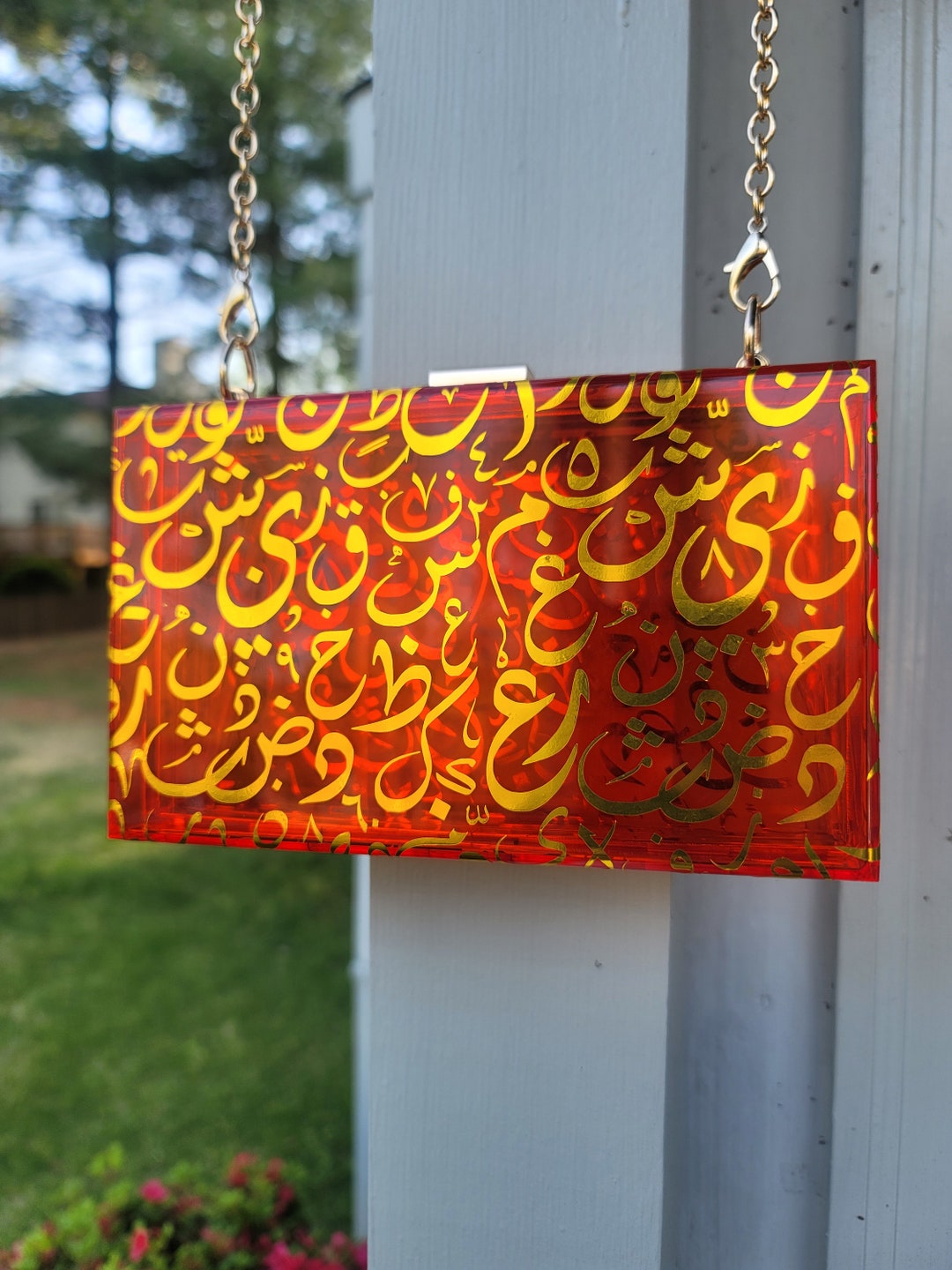 Calligraphy Bag, Arabic Calligraphy, Acrylic Arabic Calligraphy Clutch ...