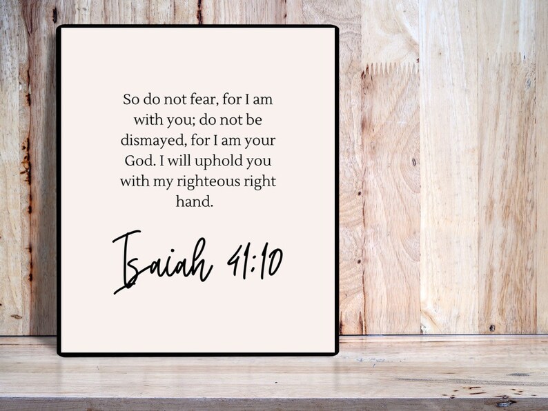DO NOT FEAR Isaiah 41:10 Minimalist Christian Wall Art - Etsy