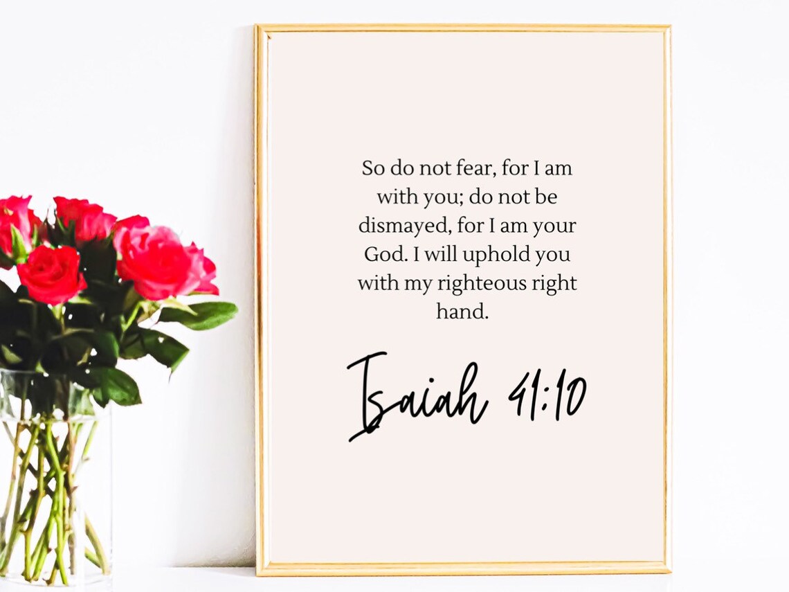 DO NOT FEAR Isaiah 41:10 Minimalist Christian Wall Art - Etsy