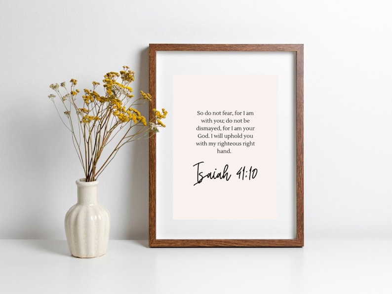 DO NOT FEAR Isaiah 41:10 Minimalist Christian Wall Art - Etsy