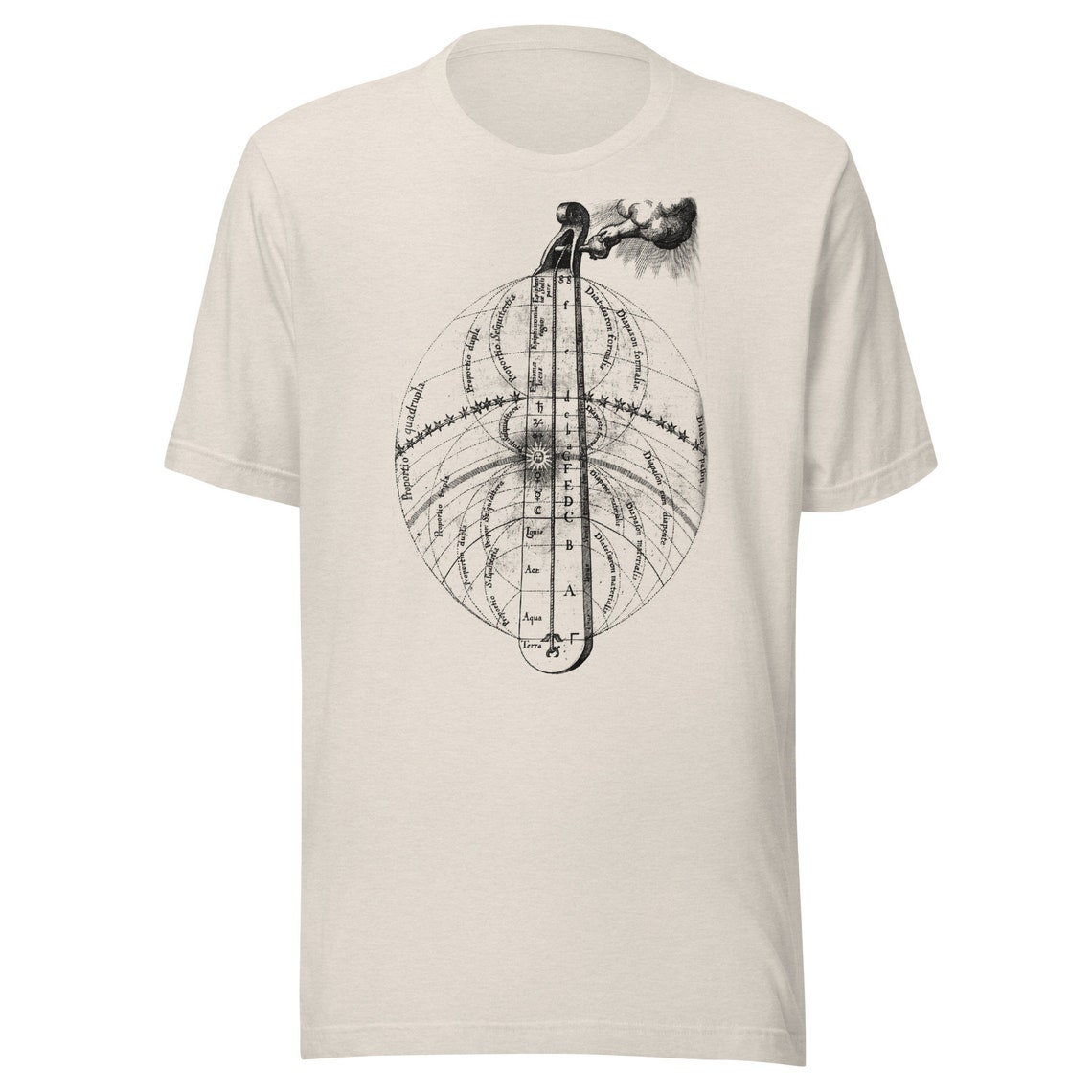 Cosmic Musical Instrument T-shirt Robert Fludd Shirt the World ...