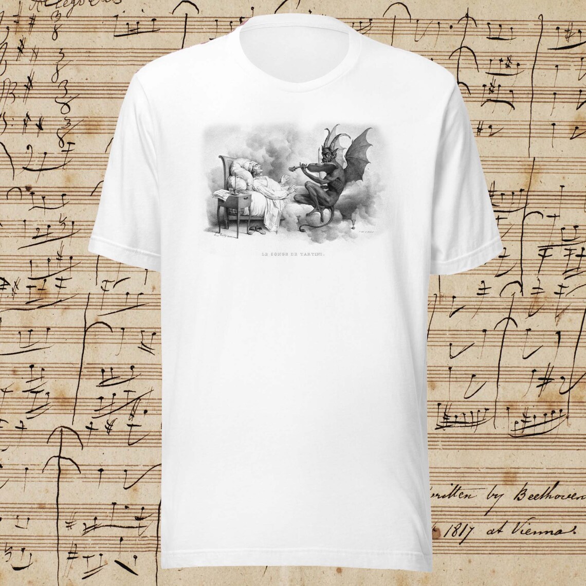Tartinis Dream T-shirt | Devil Plays Violin Shirt | Demon Violin Shirt ...