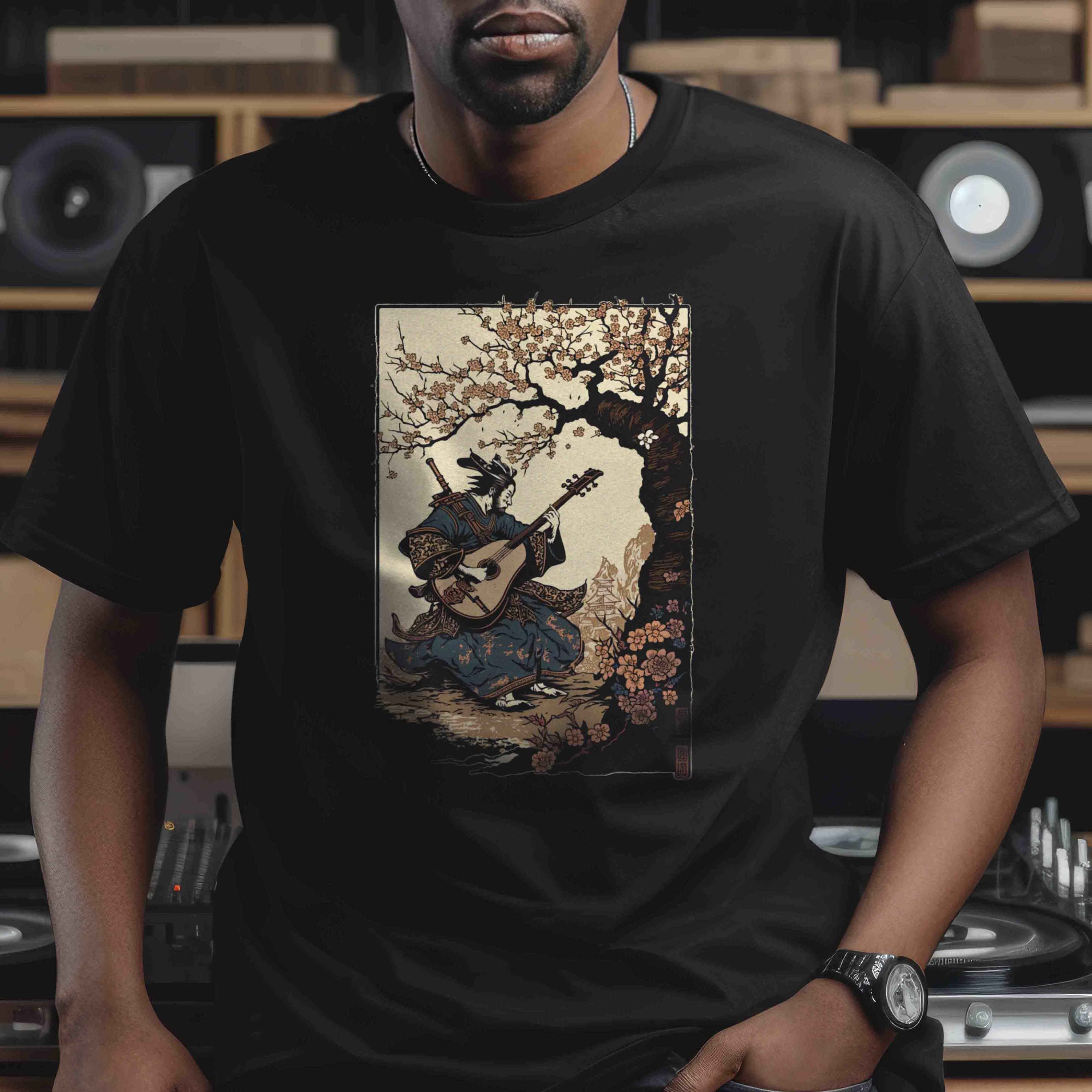 Samurai Guitar Shirt Six String Samurai Tee Japanese Art Print Shirt ...