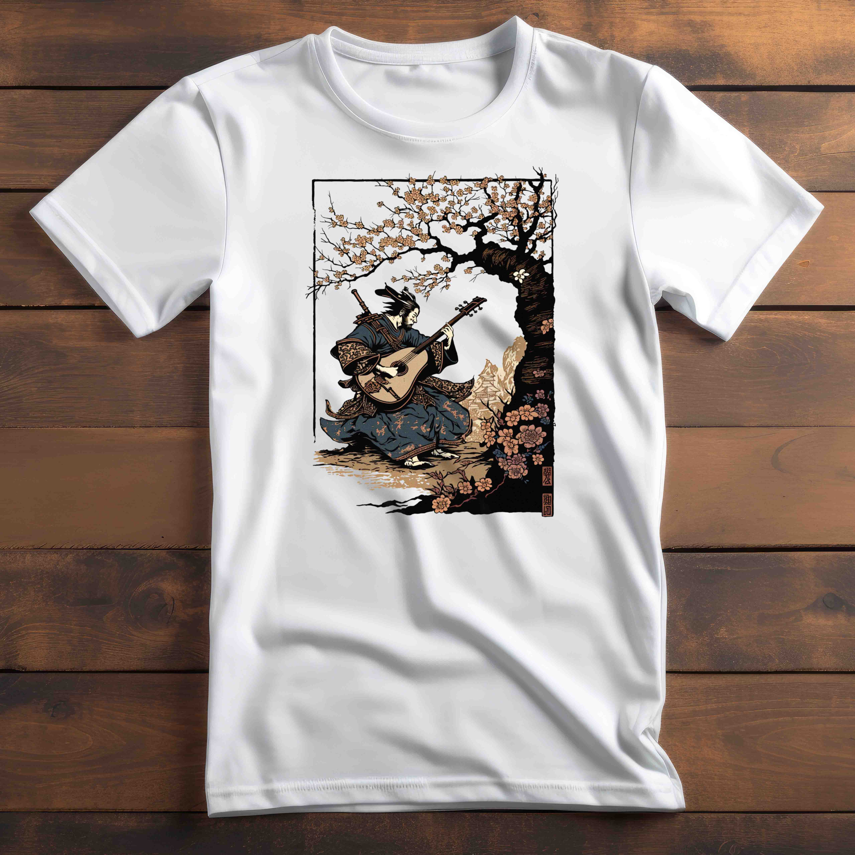 Samurai Guitar Shirt Six String Samurai Tee Japanese Art Print Shirt ...