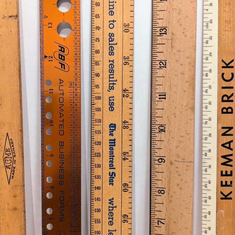 Vintage Metal Ruler - Etsy