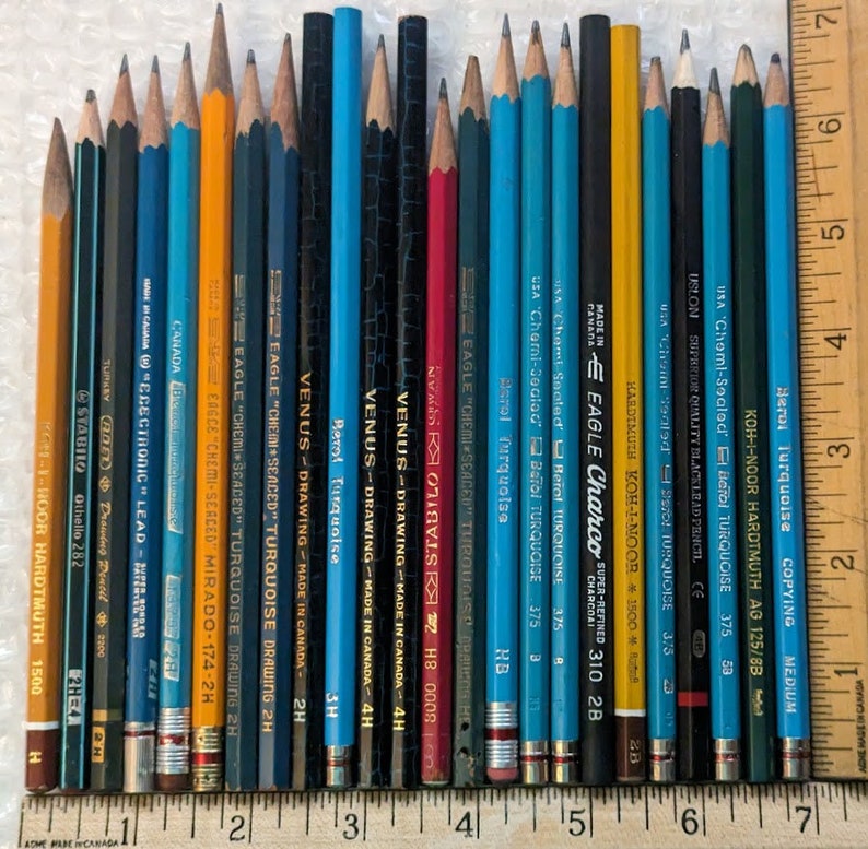 24 Berol & Eagle Turquoise Sketching Graphite Lead Pencil Set Plus ...