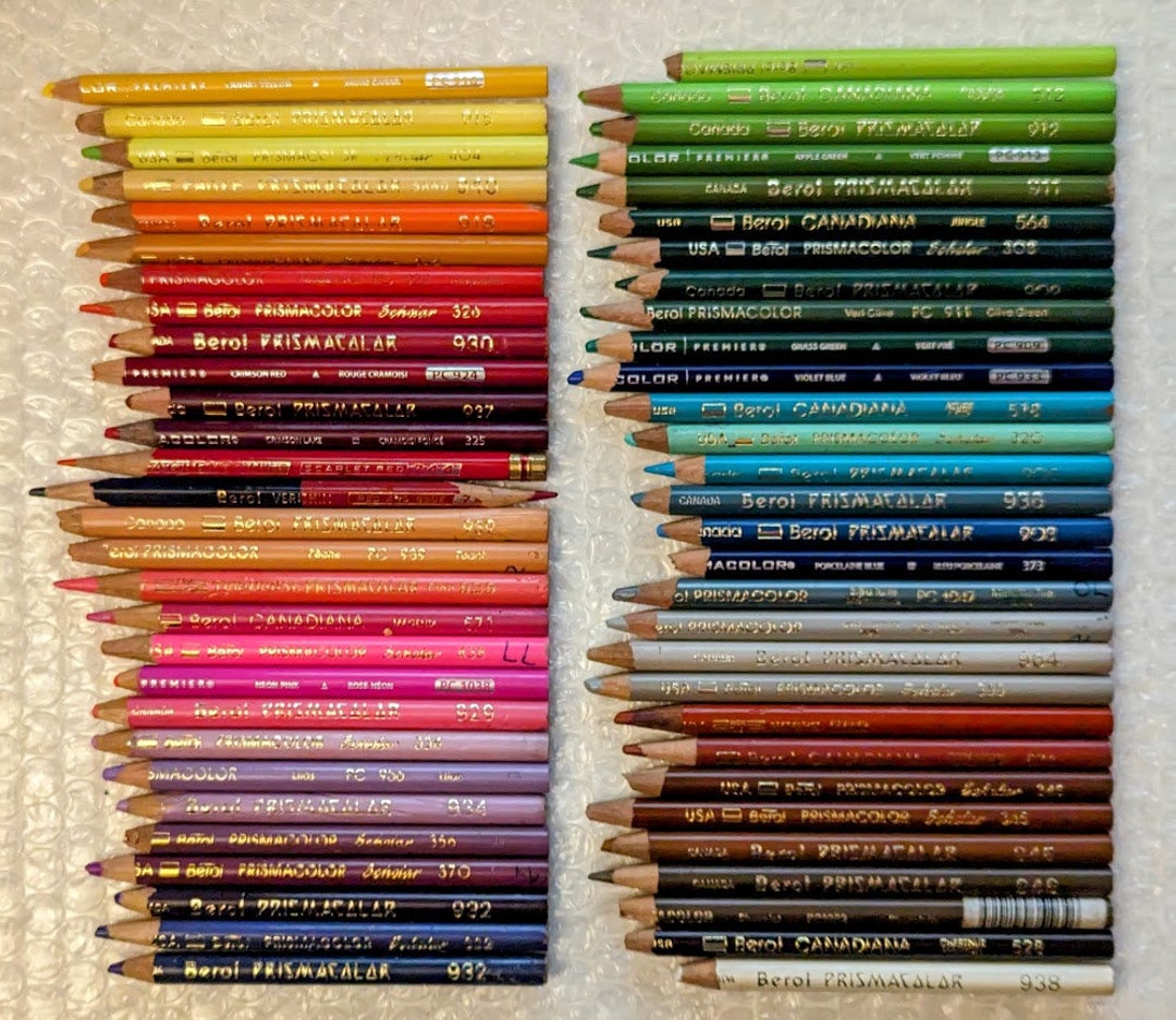 59 Vintage Berol Prismacolor Colored Pencils Crayons 70s-90s Rainbow ...