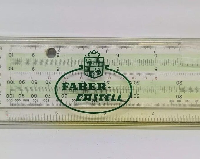 Vintage AW Faber Castell Slide Rule No 57/87 Logarithmic Ruler With 10 ...