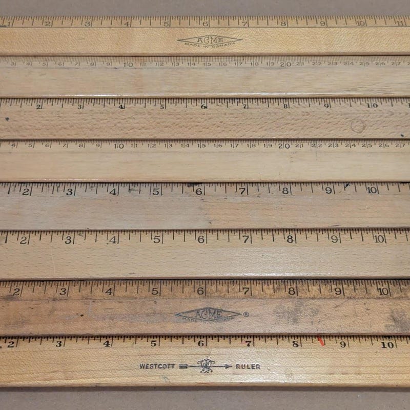 Vintage Wooden Ruler - Etsy