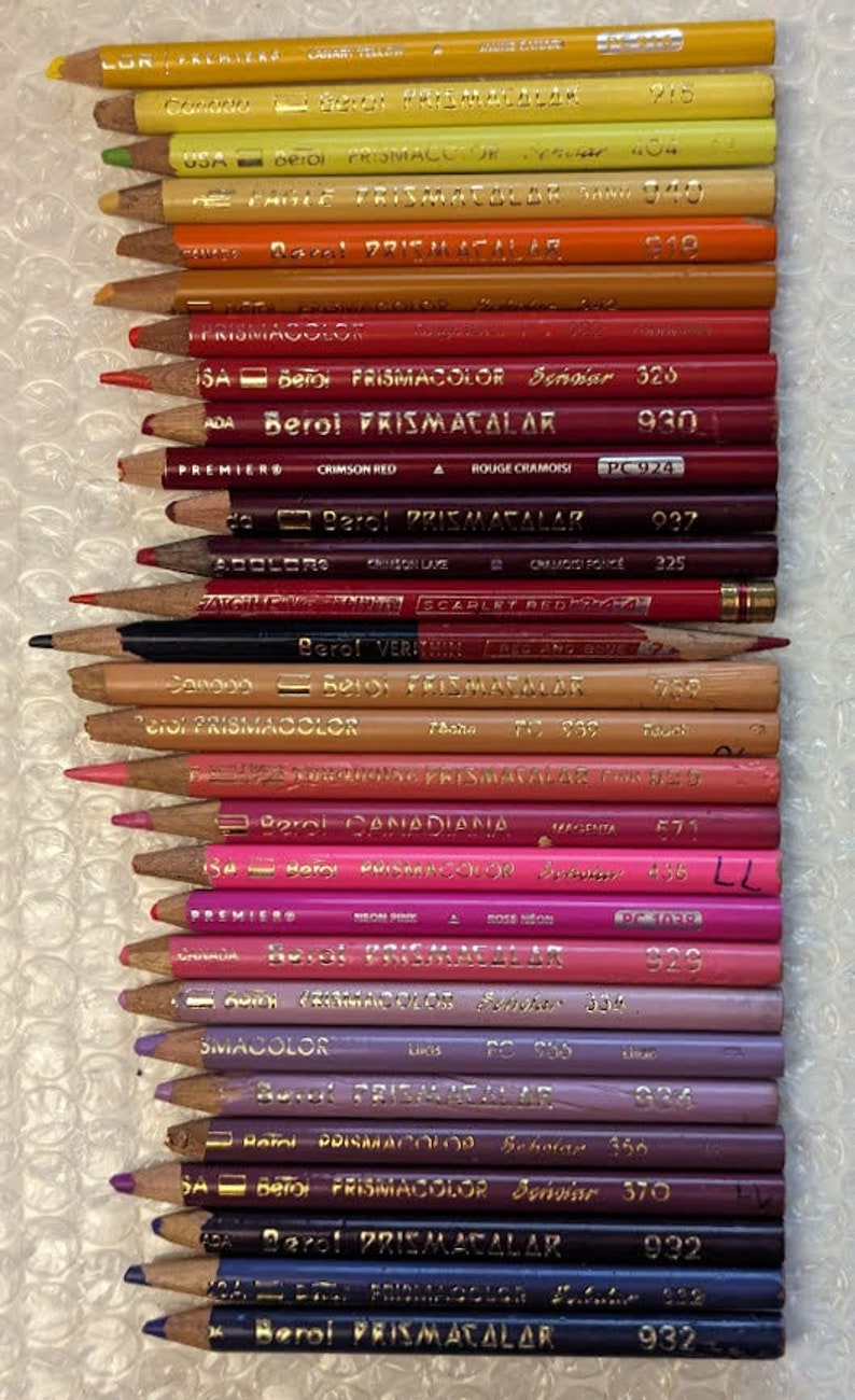 59 Vintage Berol Prismacolor Colored Pencils Crayons 70s-90s Rainbow ...