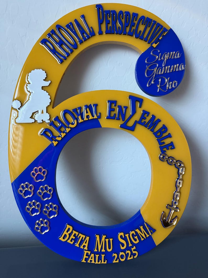 18” Wooden Fraternity/sorority Number Wall Hanging (single Digit ...