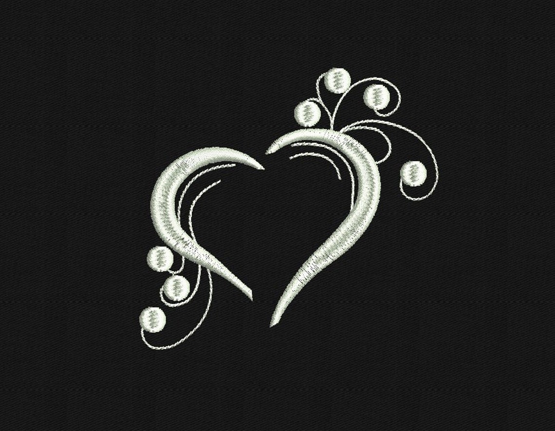 Heart Machine Embroidery DesignsInstant Download 6 sizes | Etsy