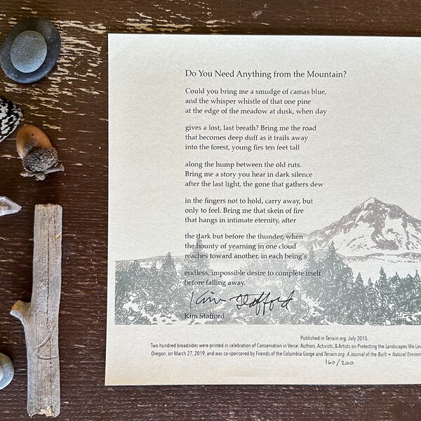 Poetry Broadside - Etsy