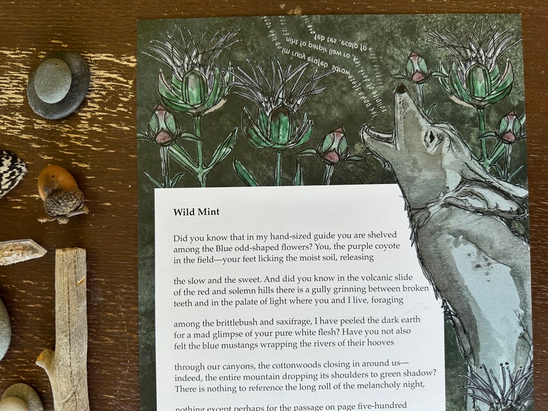 Wild Mint - Poetry Broadside - Simmons Buntin - Etsy