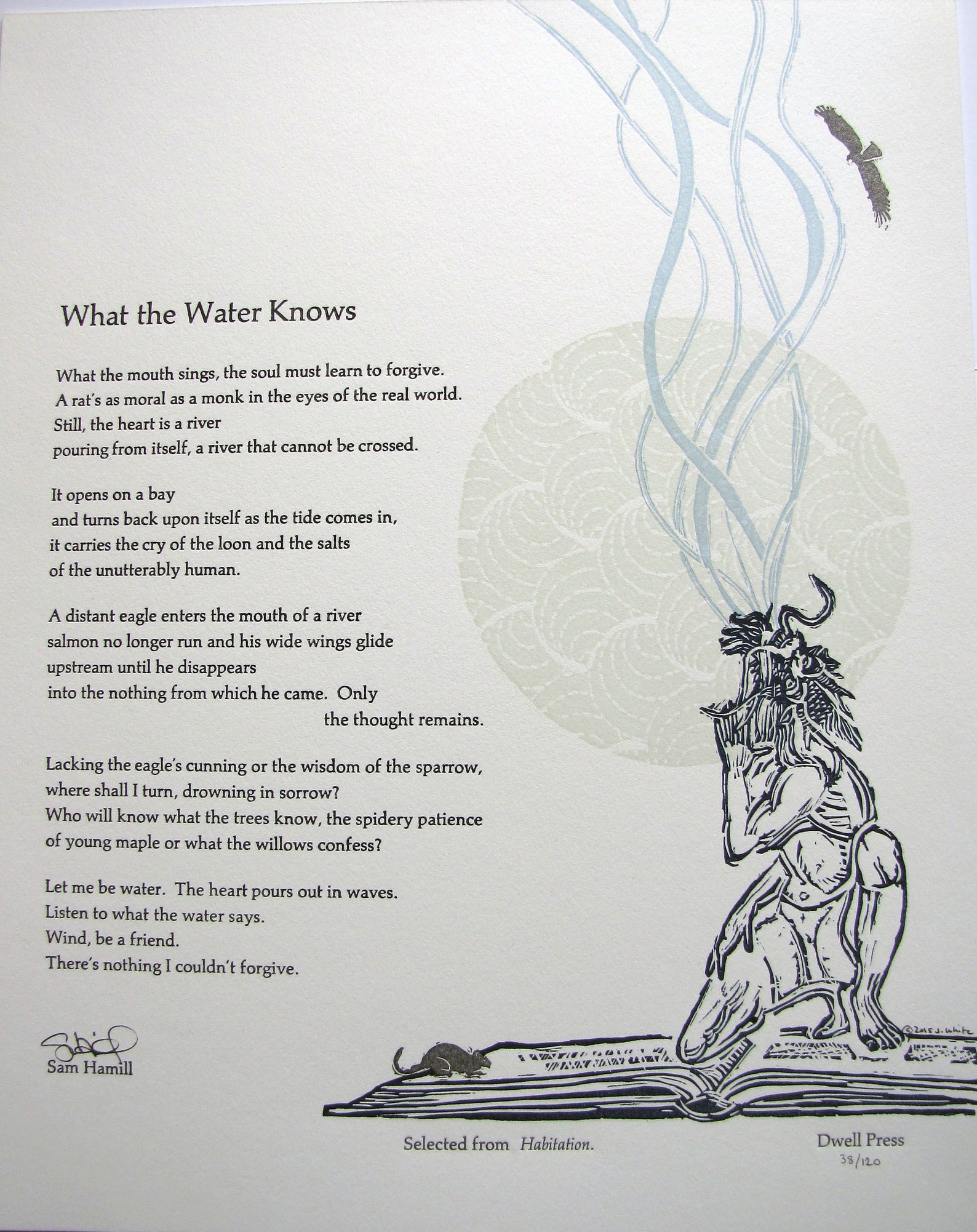 What the Water Knows - Poetry Broadside - Sam Hamill - Etsy