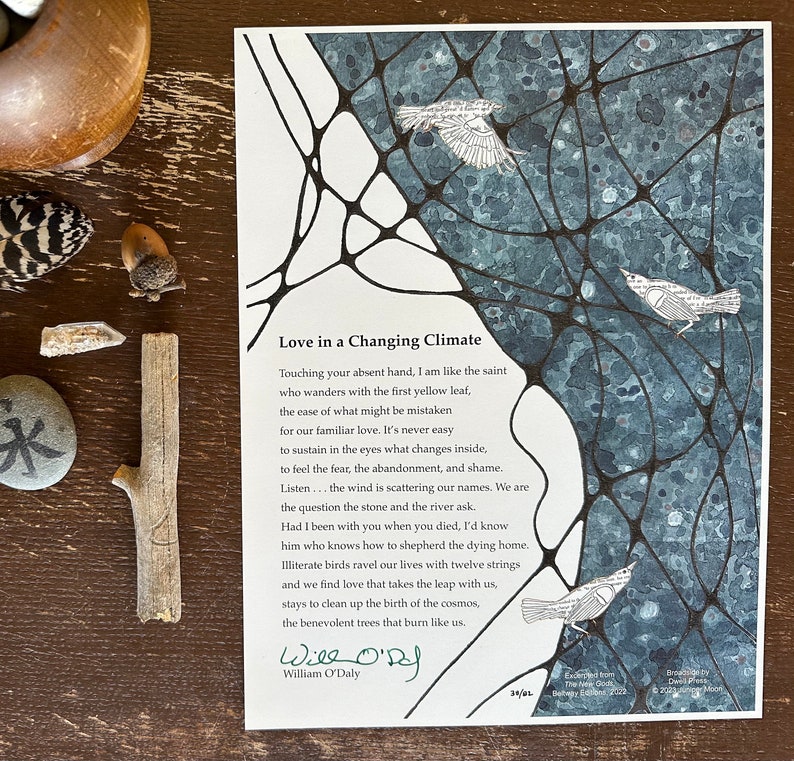 Love in a Changing Climate - Poetry Broadside - William O’daly - Etsy
