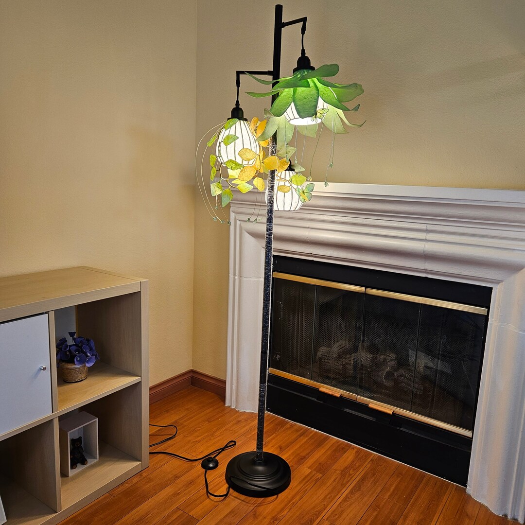 Floral Floor Lamp - Etsy