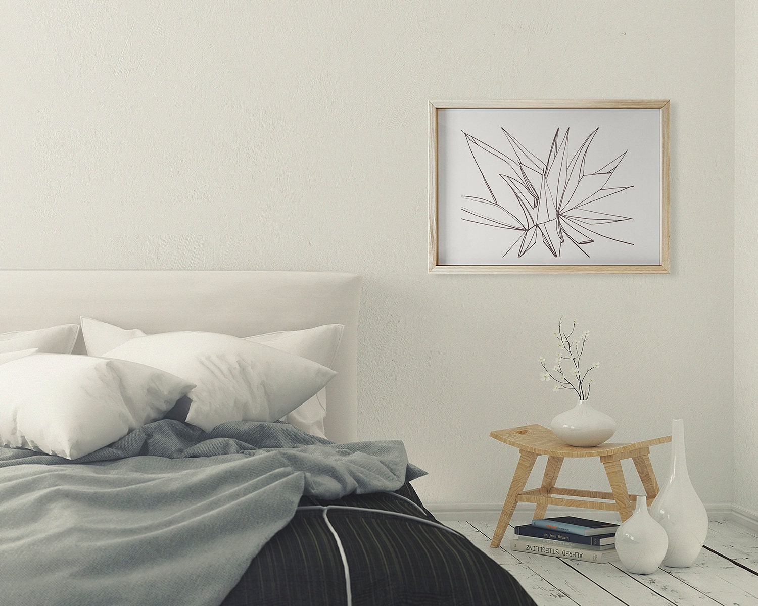 Line Drawing Agave Abstract 2 Botanical Cactus Modern Art - Etsy