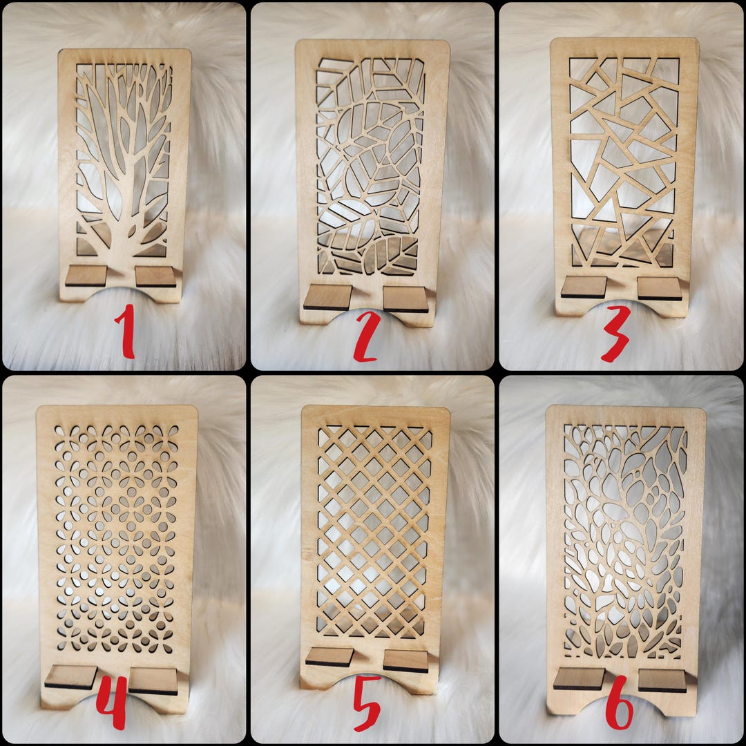 Laser Cut Wood Cell Phone Stands - Etsy