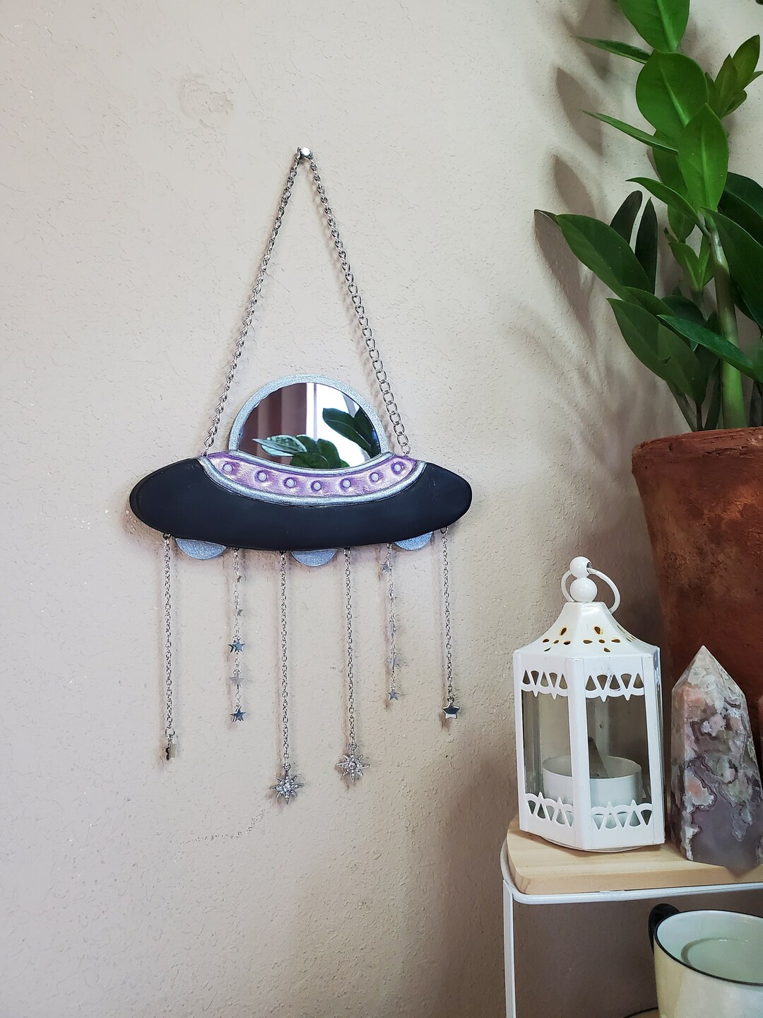 UFO Wall Hanging Sculpted Flying Saucer Decor - Etsy
