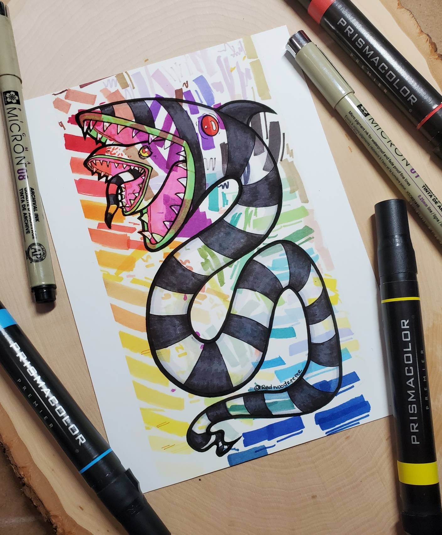 Rainbow Sandworm Print - Etsy