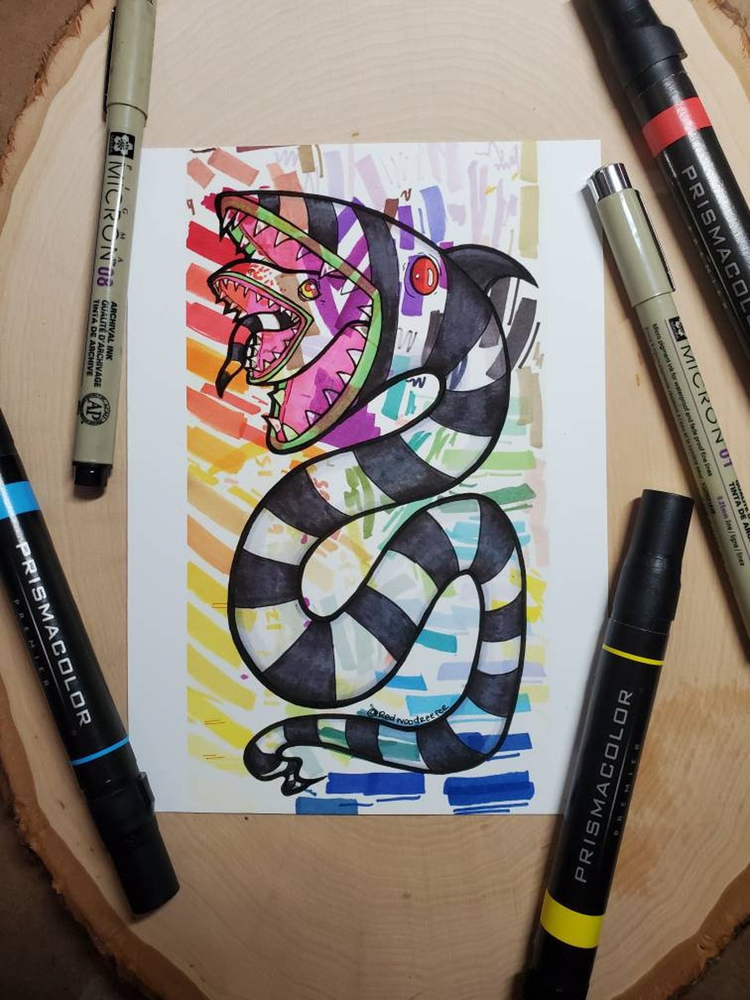 Rainbow Sandworm Print - Etsy