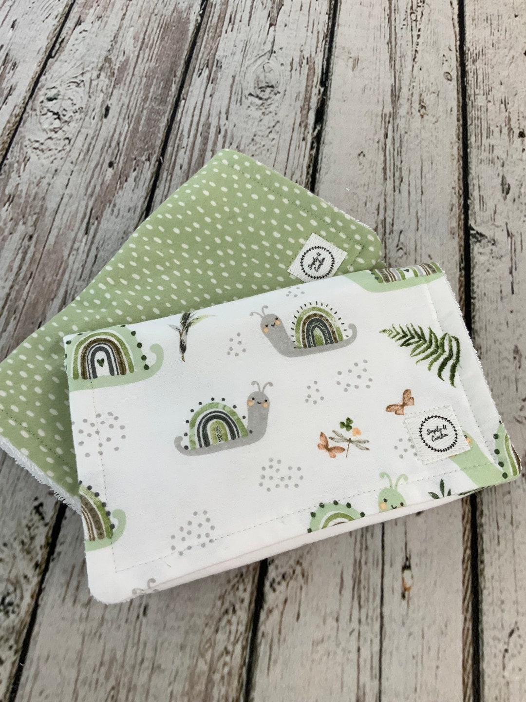Baby Burp Cloths Neutral / Baby Bup Cloth Green / Baby Burp Cloth ...