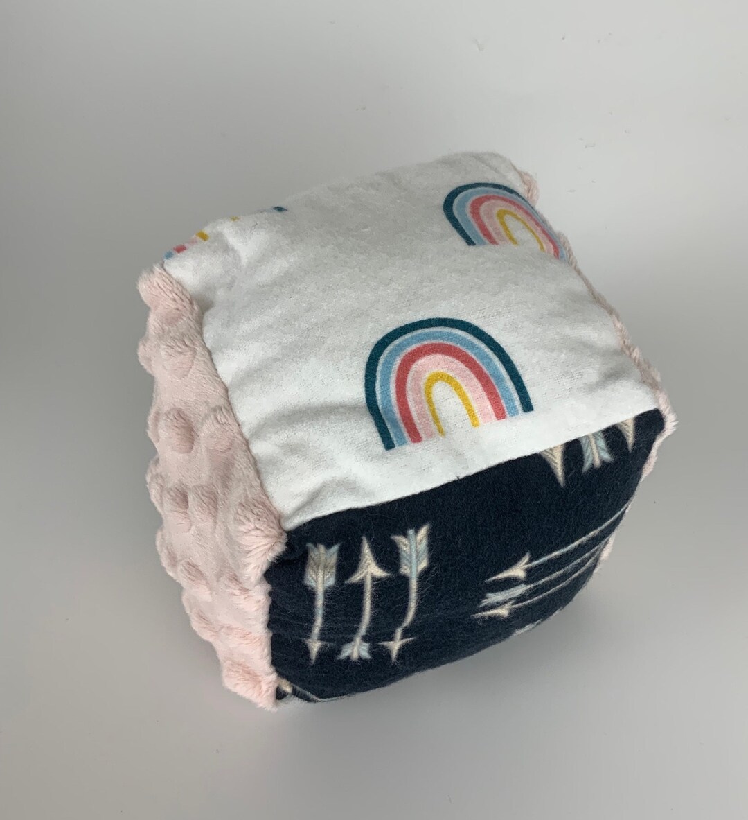 Baby Block Fabric Sensory Rainbows / Baby Gift / Baby Toy / Rattle ...