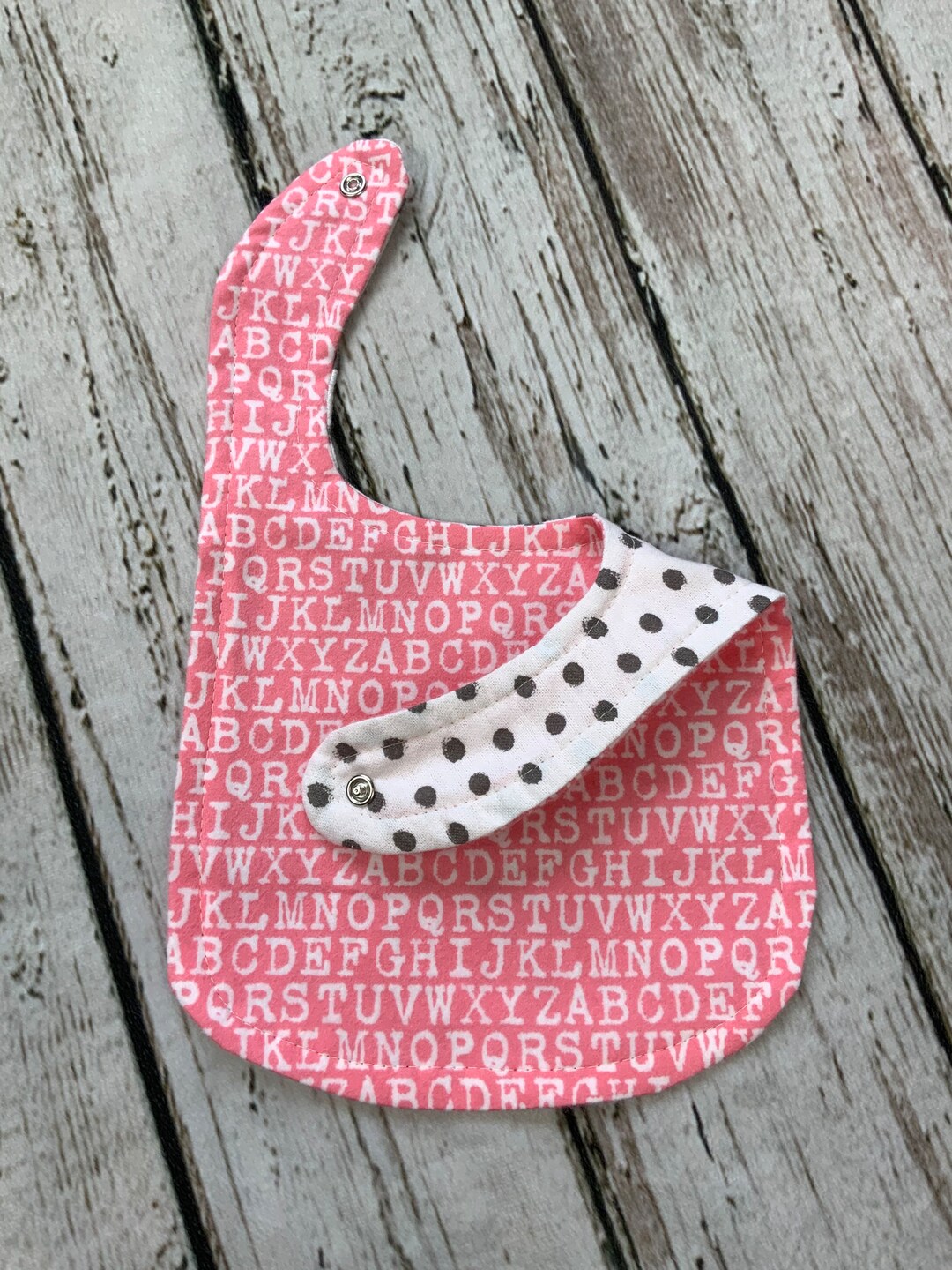 SALE Baby Girl Bibs / Baby Girl Gift / ABC Alphabet Pink / Baby Shower ...