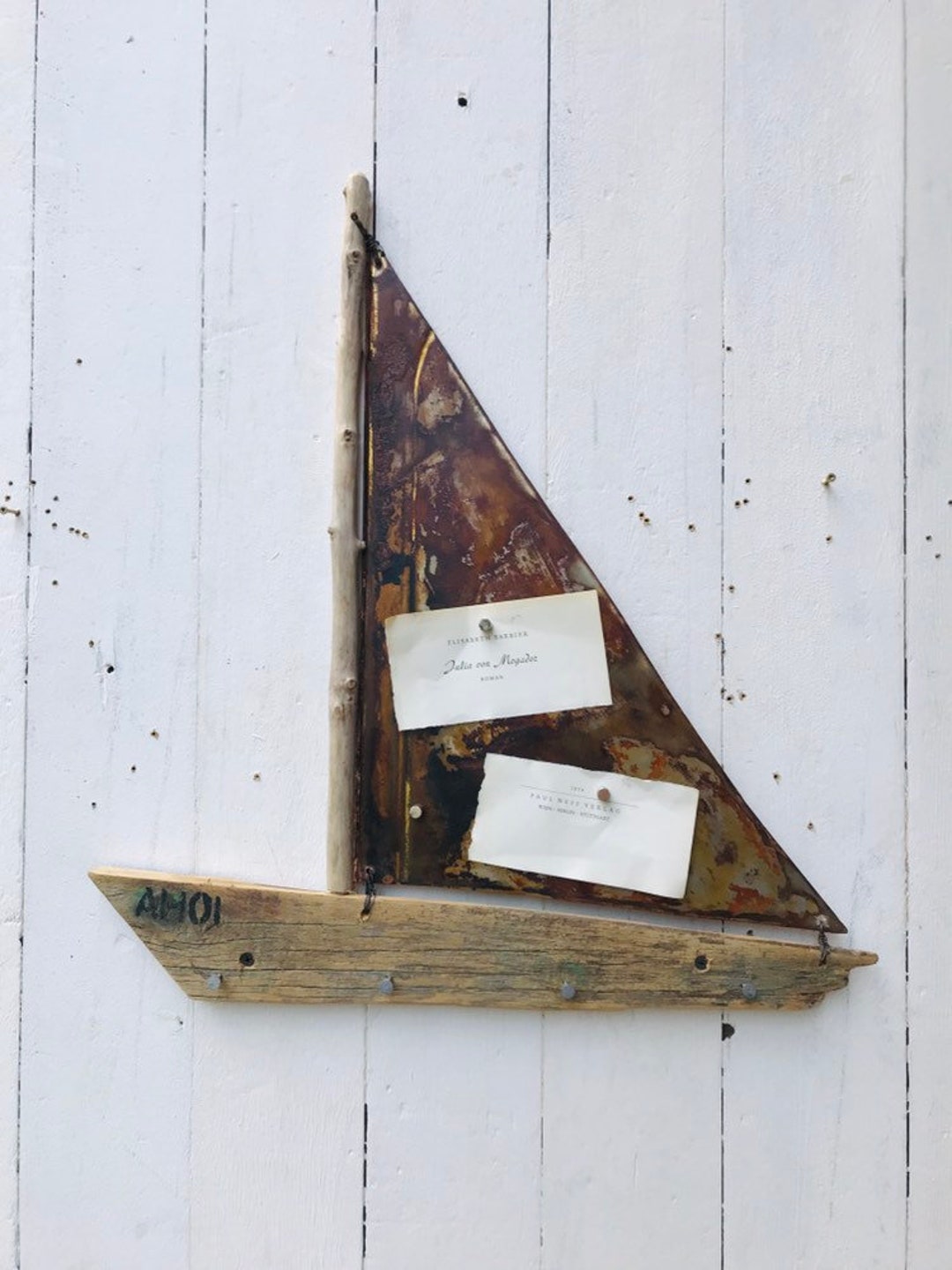 Hook Bar Pinboard Ahoi Boat Vintage Shabby Chic Rustic - Etsy