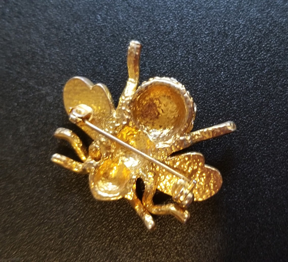 Vintage Gold Bee Pin - Etsy
