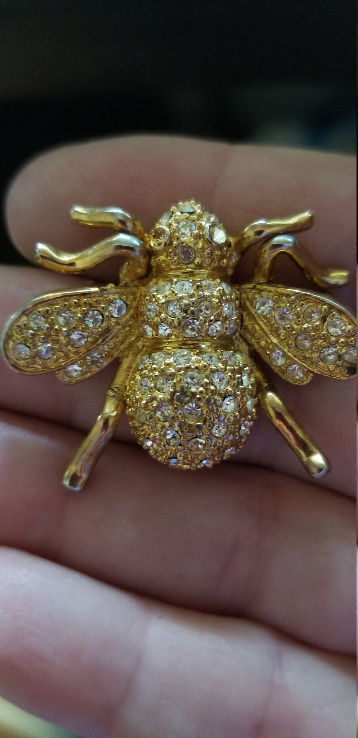 Vintage Gold Bee Pin - Etsy