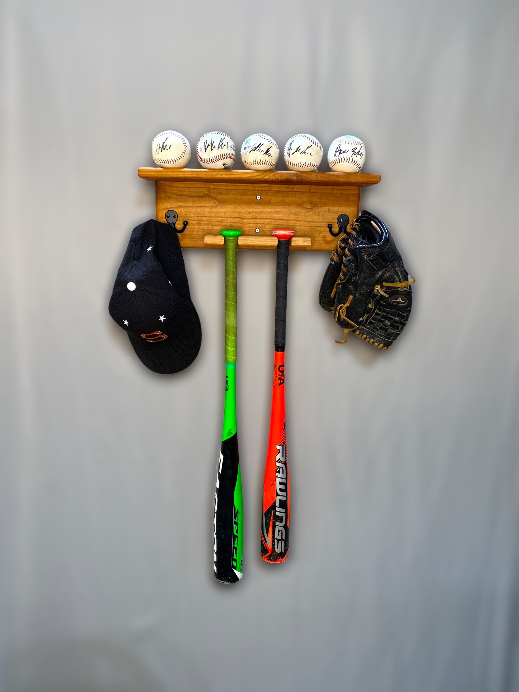 Baseball Bat Rack Hat Rack Baseball Display Baseball - Etsy