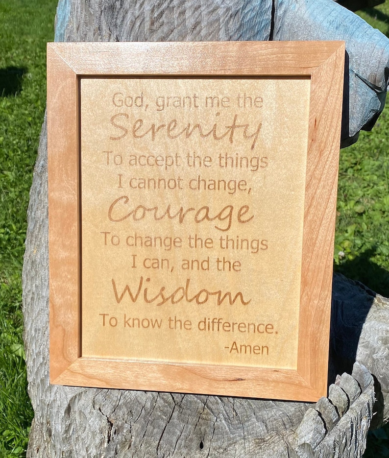 Serenity Prayer Sign | Serenity Prayer | AA Gifts | Serenity Prayer ...