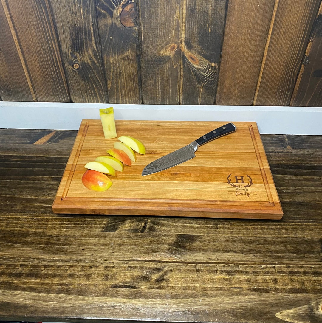 Personalized Hardwood Butcher Block Cutting Board | Personalized ...