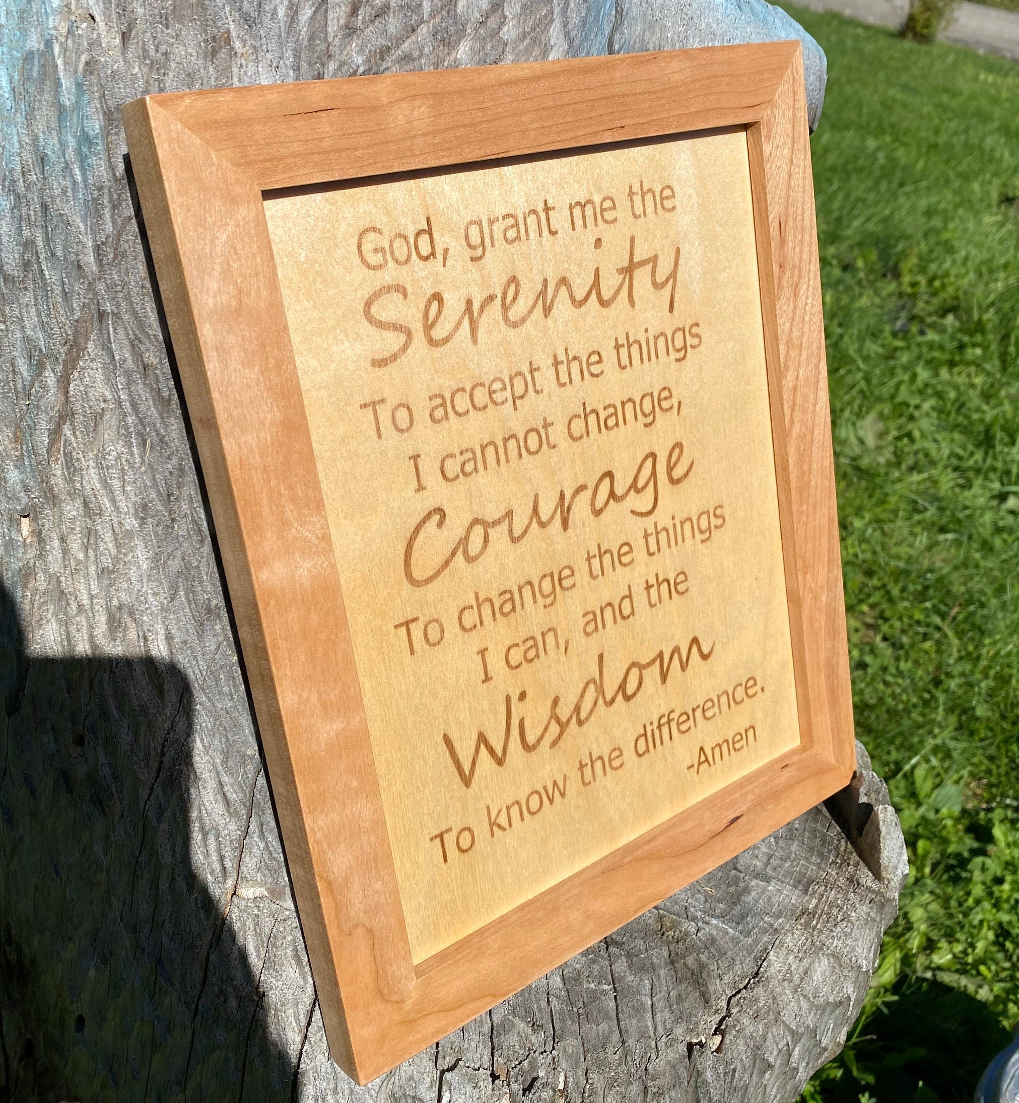 Serenity Prayer Sign Serenity Prayer AA Gifts Serenity - Etsy