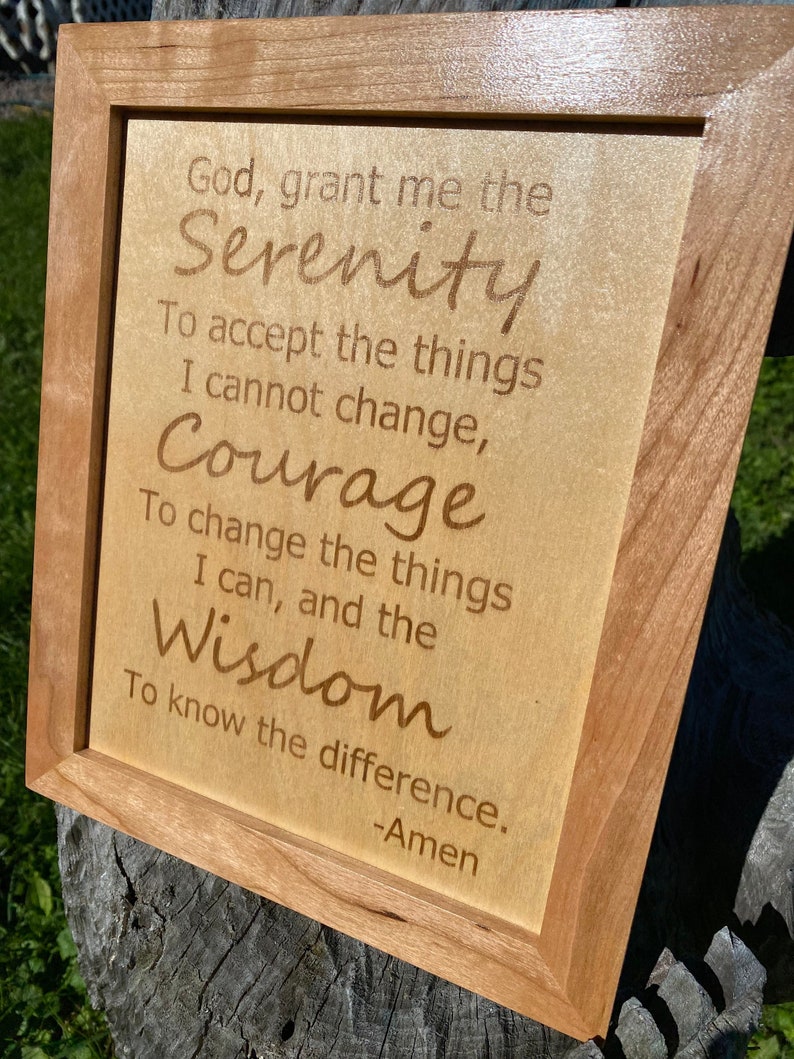 Serenity Prayer Sign Serenity Prayer AA Gifts Serenity - Etsy