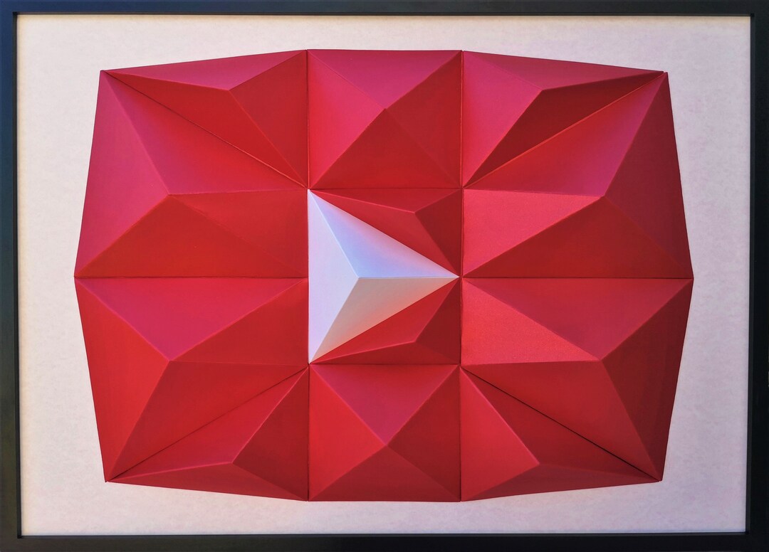 Tableau 3D Origami Wall Art - YouTube - Etsy France
