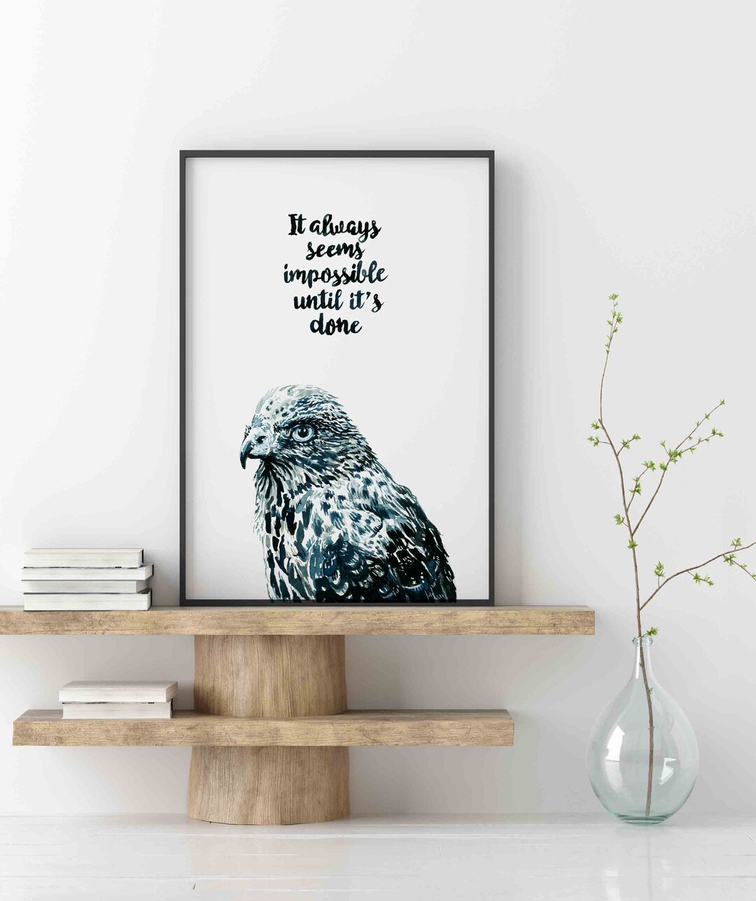 Hawk, 29,7x42 Cm, Hawk Print, Falke, Fine Art, Hawk Bird, Animal Print ...