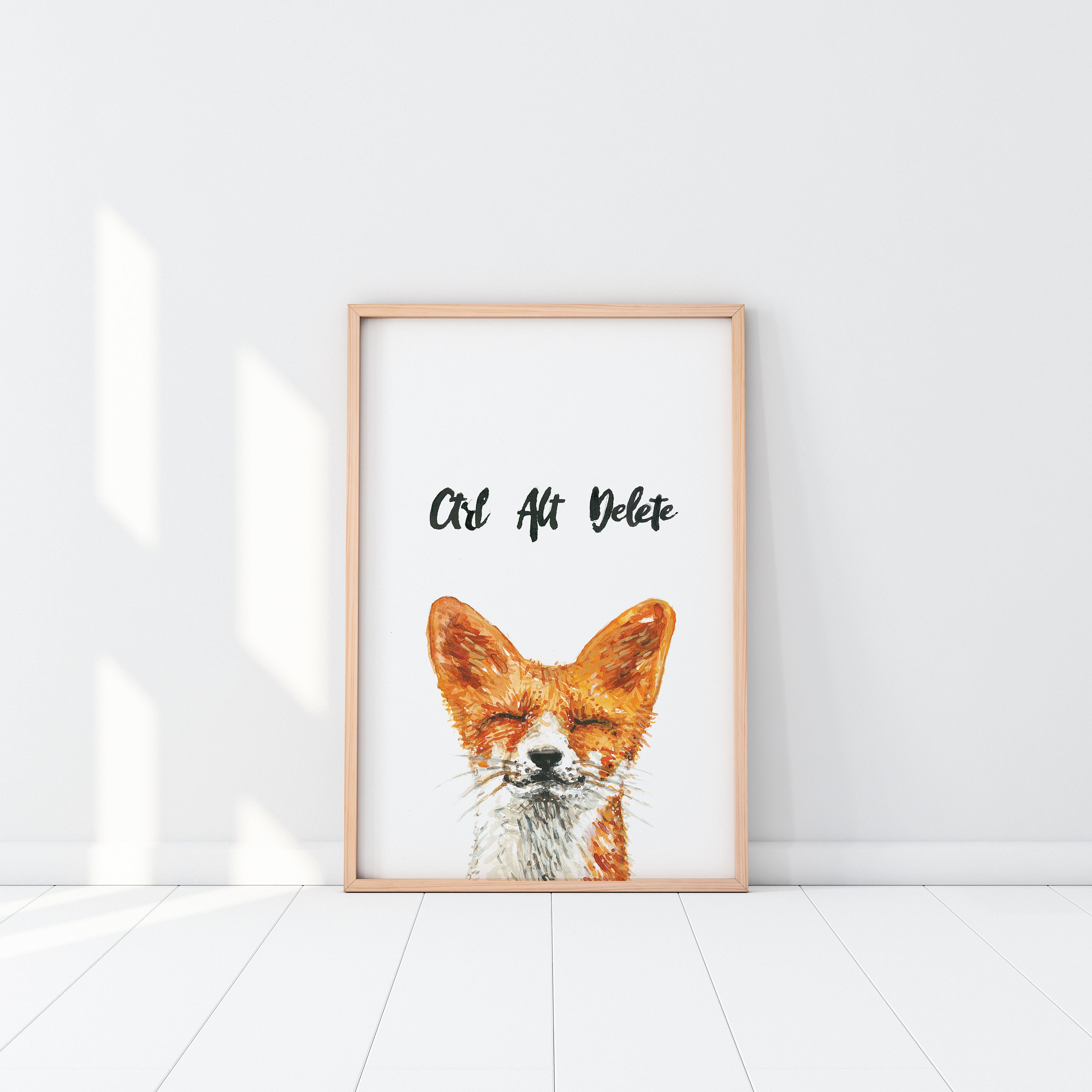 Fox Print, 29,7x42 Cm, Fox Poster, Fox Fine Art, Home Deco, Animal ...