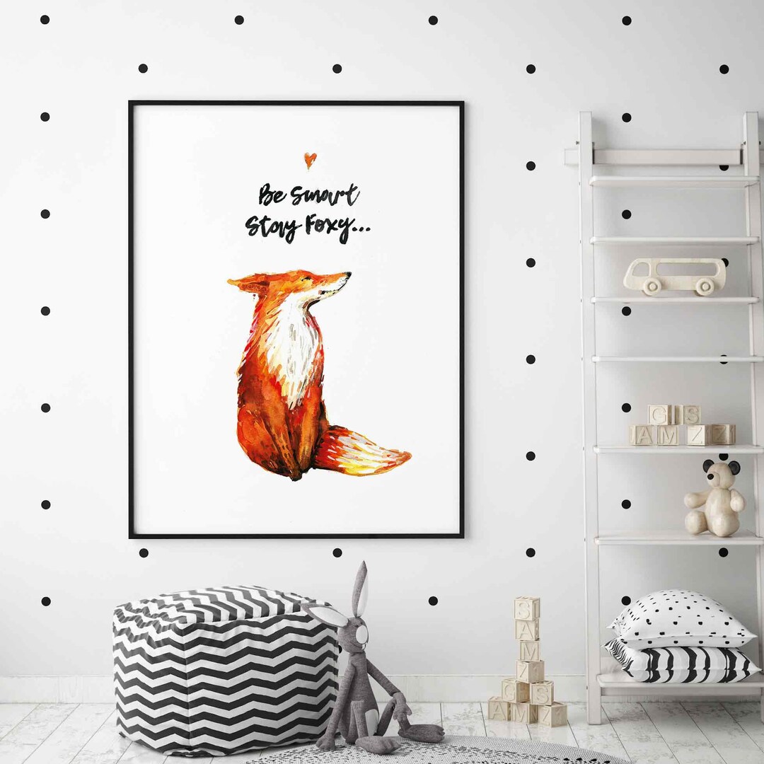 Fox, 29,7x42 Cm, Little Fox, Fuchs, Watercolour, Home Decor, Fuchs ...