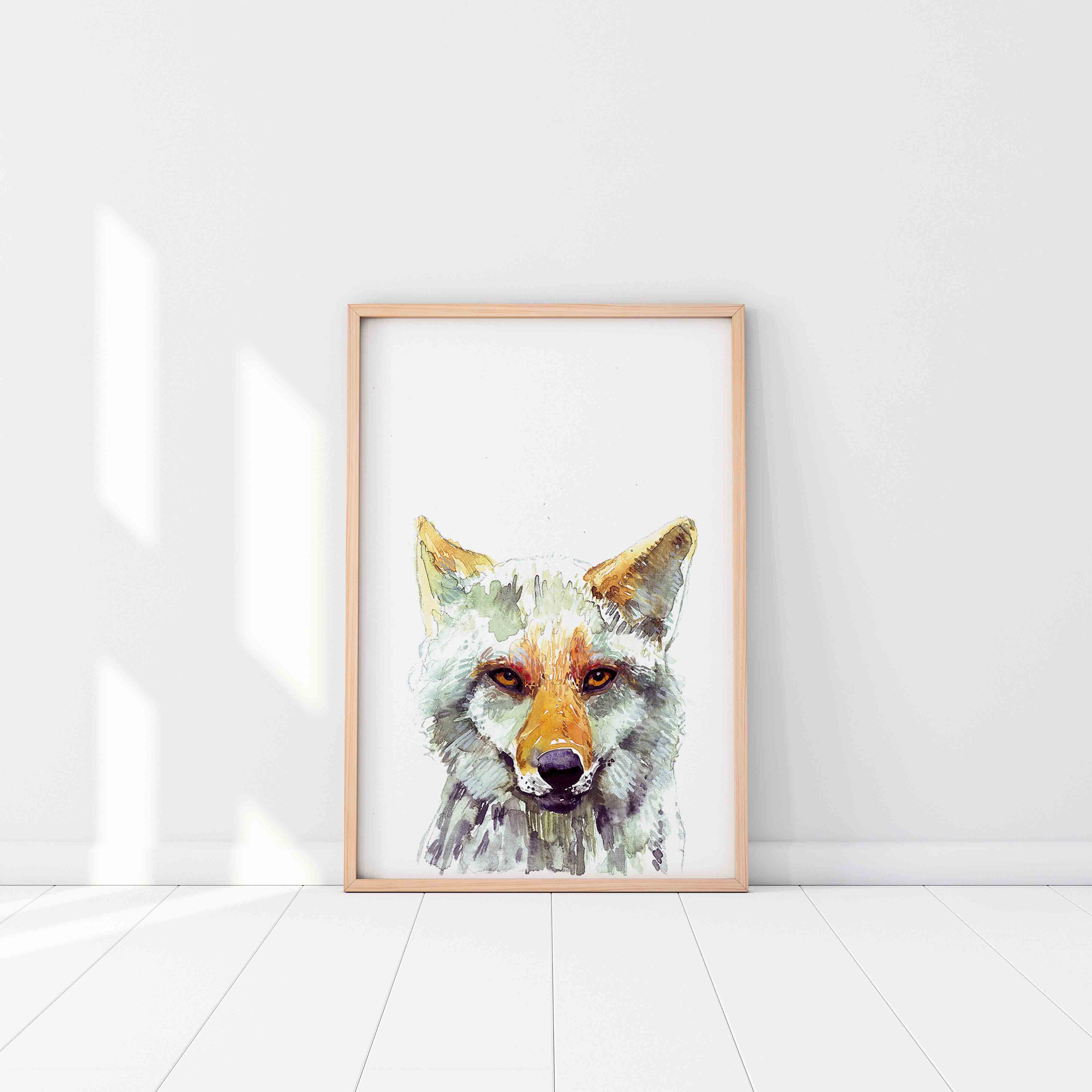 Wolf Print, 29,7x42 Cm, Animal, Wolf Poster, Wolf Art, Wolf Watercolour ...